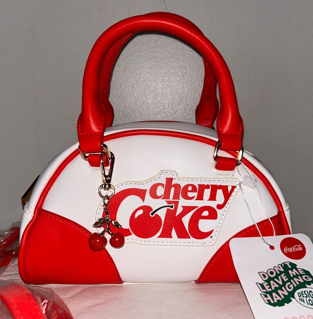 NEW! NWT COCA COLA x SKINNY DIP Cherry Coke Mini Crossbody Bag White/R ...
